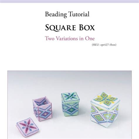 Beading Patterns For Decorative Box Peyote Bead Pattern Small Etsy
