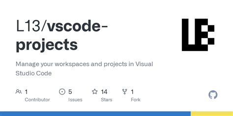Github L13vscode Projects Manage Your Workspaces And Projects In