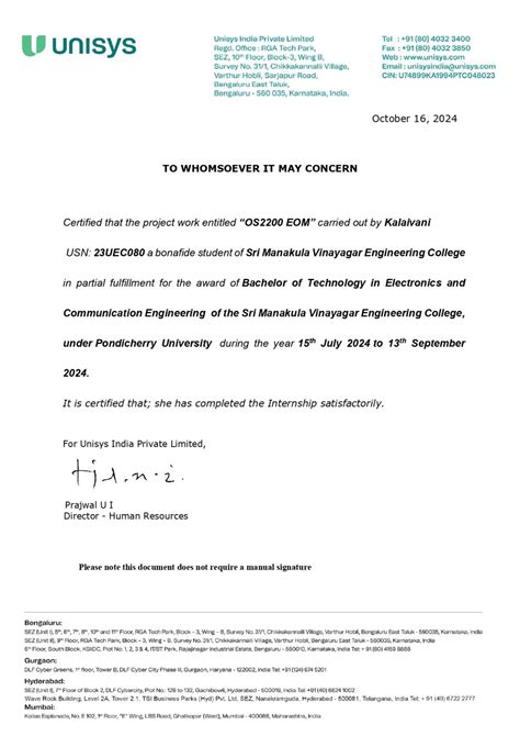 kalaivani mahalatchoumy on linkedin internship careergrowth unisys gratitude