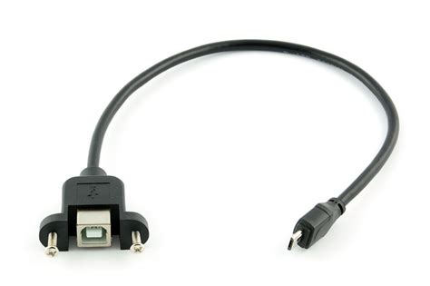 Panel Mount Extension Usb Cable Micro B Male To Micro B Female