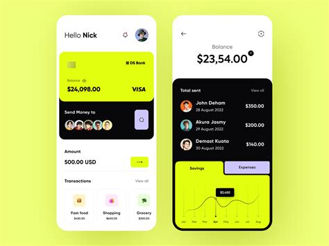 Banking App by Glow for Piqo Studio on Dribbble