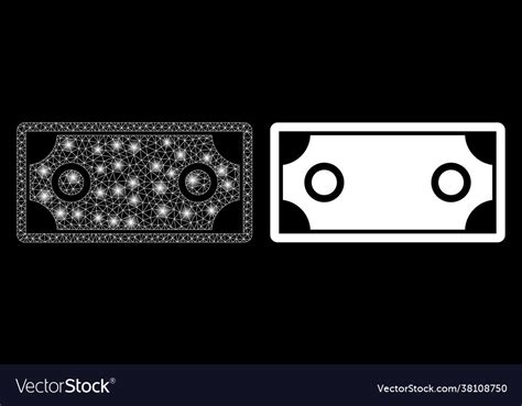 Polygonal Network Mesh Banknote Template Vector Image