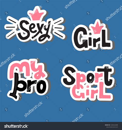 Set Hand Drawn Lettering Text Sexy Stock Vector Royalty Free Shutterstock