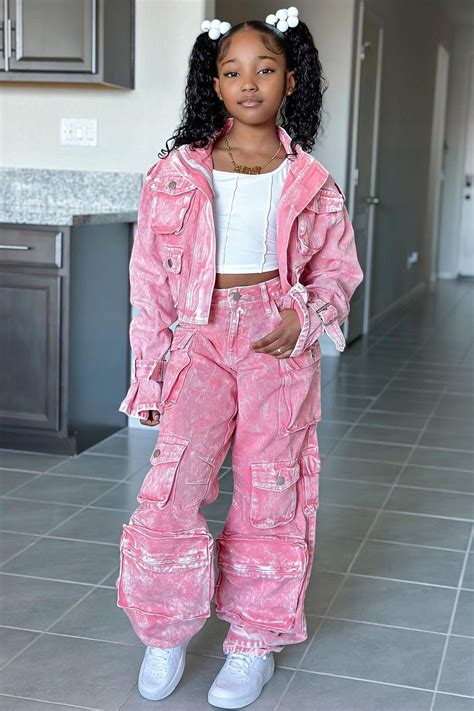 Mini Lily High Rise Cargo Jeans Pink Fashion Nova
