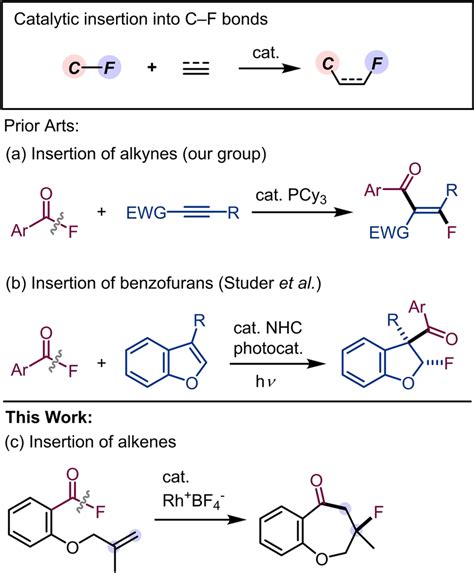 Catalytic Insertion Of Alkenes Or Alkynes Into C−f Bonds Download Scientific Diagram