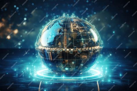 premium ai image global network and connection technology concept
