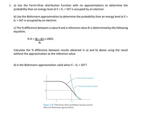 Answered 1 A Use The Fermi Dirac Distribution… Bartleby