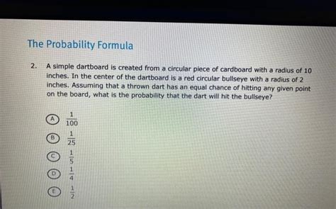 Solved 2 A Simple Dartboard Is Created From A Circular