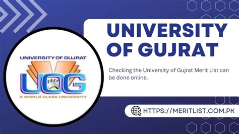 University Of Gujrat Merit List 2025 Check Online