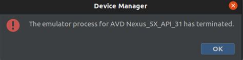 Javascript Avd In Android Studio Terminates Stack Overflow