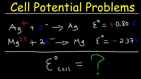 How To Calculate E Cell Chemistry