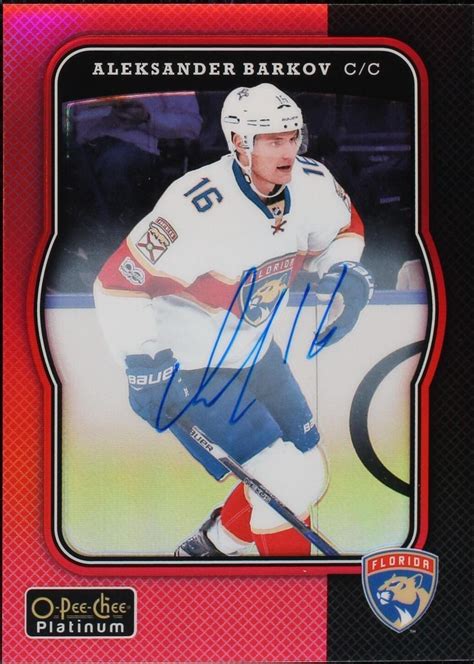 2017 18 O Pee Chee Platinum Retro Aleksander Barkov R 8 Rainbow Red