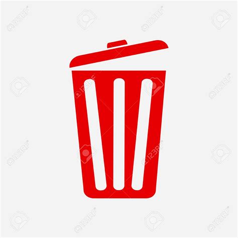 Red Trash Can Icon Free Icons Library