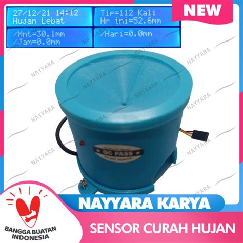 jual nayyara sensor curah hujan ombrometer tipping bucket rain gauge bulat kab jombang