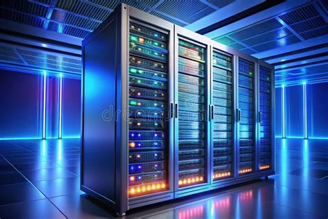 Modern Data Center Server Rack A Powerful Infrastructure Core For Highperformance Computing And