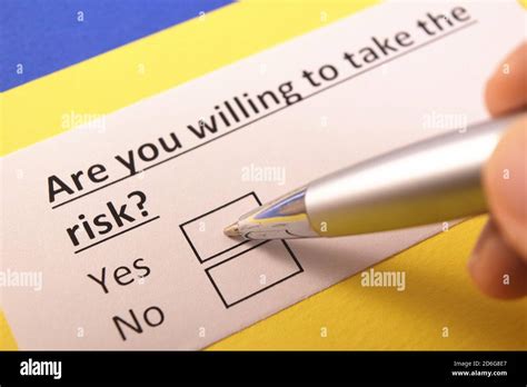 Are You Willing To Take This Risk Yes Or No Stock Photo Alamy