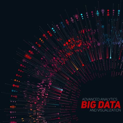 Vector Abstract 3d Big Data Visualization Futuristic Infographics