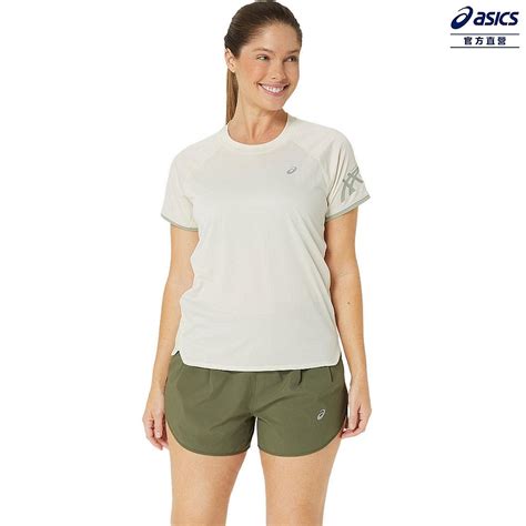 Asics 亞瑟士 女 Icon 短袖上衣 女款 跑步上衣 2012c741 200 Pchome 24h購物
