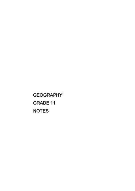 Geography Grade 10 11 Mapwork Notes Directorate Curriculum Fet