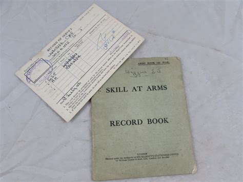Ww2 Skill At Arms Record Book Antiqurio Antiques
