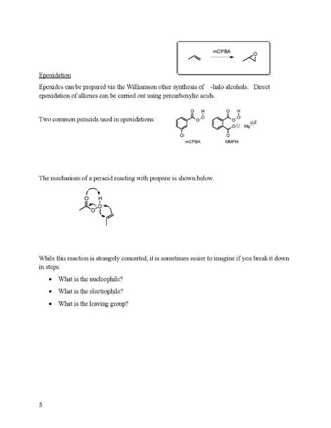 Solved Mcpba Epoxidation Epoxides Can Be Prepared Via The