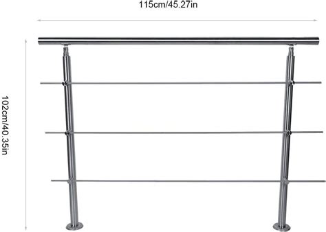 Buy Rehomy Stair Railing Handrail Stainless Steel Rail Bars X Cm Zero Bar Rails Bars