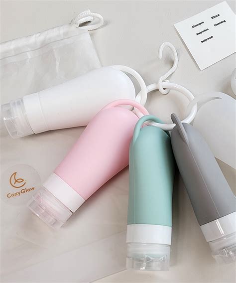 코지글로우 수영장 실리콘 공병 고리형 여행용 용기 휴대용 화장품 샴푸 캠핑 에이블리