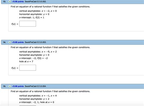 Solved 13 15 88 Points SwokPreCalc12 3 5 052 Find An Chegg