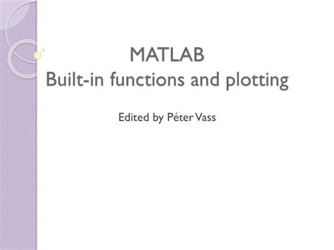 pdf matlab built in functions and plottinggeofizika uni miskolc hu