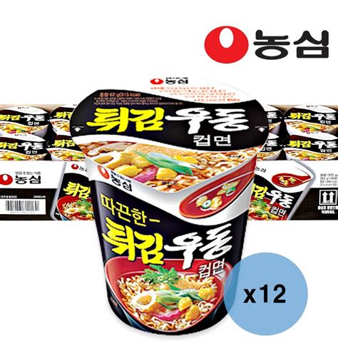 튀김우동 농심 튀김우동 컵면 6입 X2개 총12컵 라면 컵라면 티몬