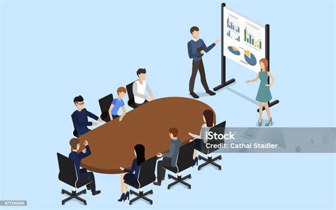 아이소메트릭 3d 벡터 일러스트 레이 션 개념 회의 비즈니스 회의 3차원 형태에 대한 스톡 벡터 아트 및 기타 이미지 3차원 형태 개념 금융 Istock