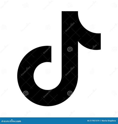 Tiktok Glitch Icon Of Social Media Editorial Vector Editorial Stock