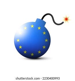 Bomb European Union Flag Blue Bomb Stock Vector (Royalty Free ...