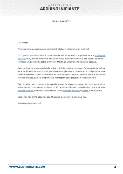 SOLUTION Apostila Arduino Iniciante Studypool