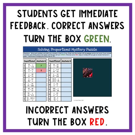 Solving Proportions Activity Digital Pixel Art Mystery Puzzle Classful