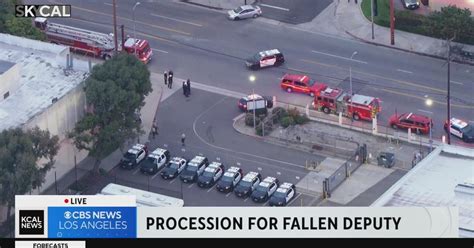 Procession Held For Fallen Lasd Deputy Cbs Los Angeles