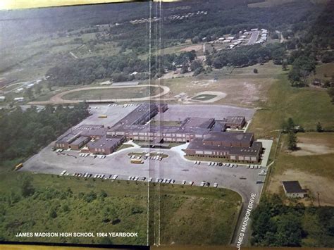 James Madison High School Aerial View 1964 Yearbook