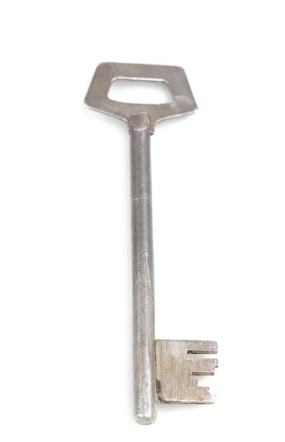 Premium Photo Metal Key Isolated On White