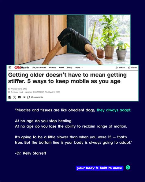 Getting Older Doesnt Mean Getting Stiffer This Is One Of Our Core