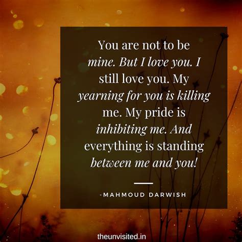 Mahmoud Darwish Quotes Romantic The Unvisited Love Poet Poem Couple Sad Romance Quote 8 Min