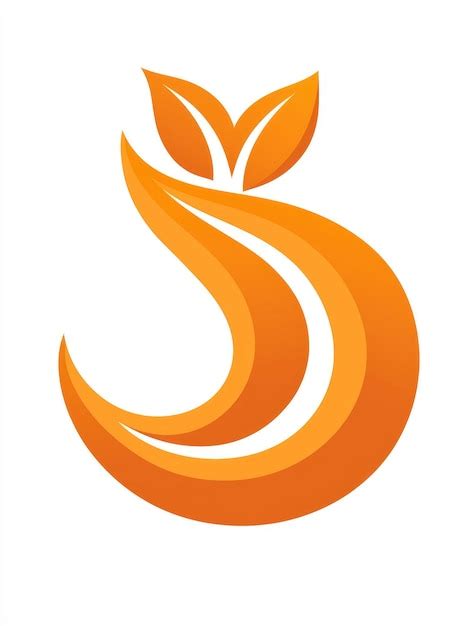 Abstract Orange Leaf Design Premium Ai Generated Image