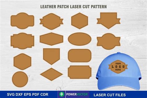 Hat Patch Laser File Leather Hat Patches Cut Pattern Svg