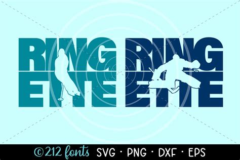 Ringette Player And Goalie Clip Art Svg Graphic By 212 Fonts · Creative