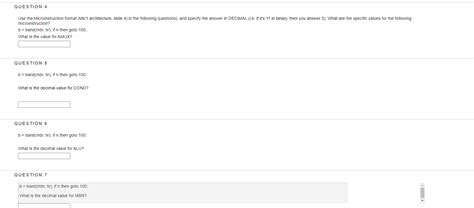 Solved Question 4 Use The Microinstruction Format Mic1