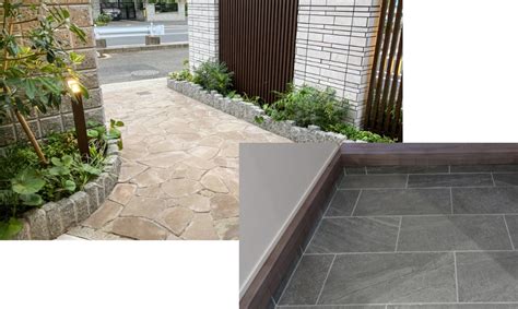 玄関・アプローチの床タイル 中野区・世田谷区の外構・エクステリア工事 株 ホームテックワン