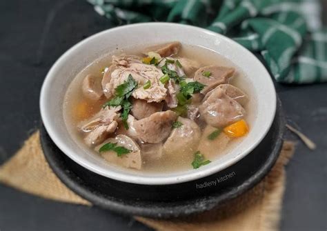 Resep Sup Ayam Bakso Oleh Hadleny Kitchen Cookpad