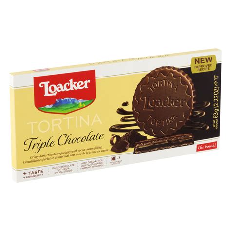 Biscoito Tortina Triple Chocolate Loacker G