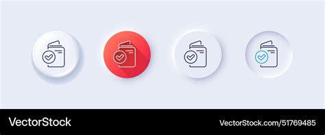 verification document line icon accepted passport vector image