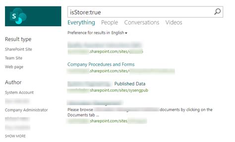 Sharepoint Search Returning Different Results To Microsoft Search