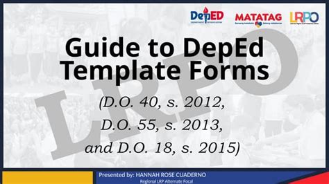 Guide To Deped Template Forms In Deped Pptx